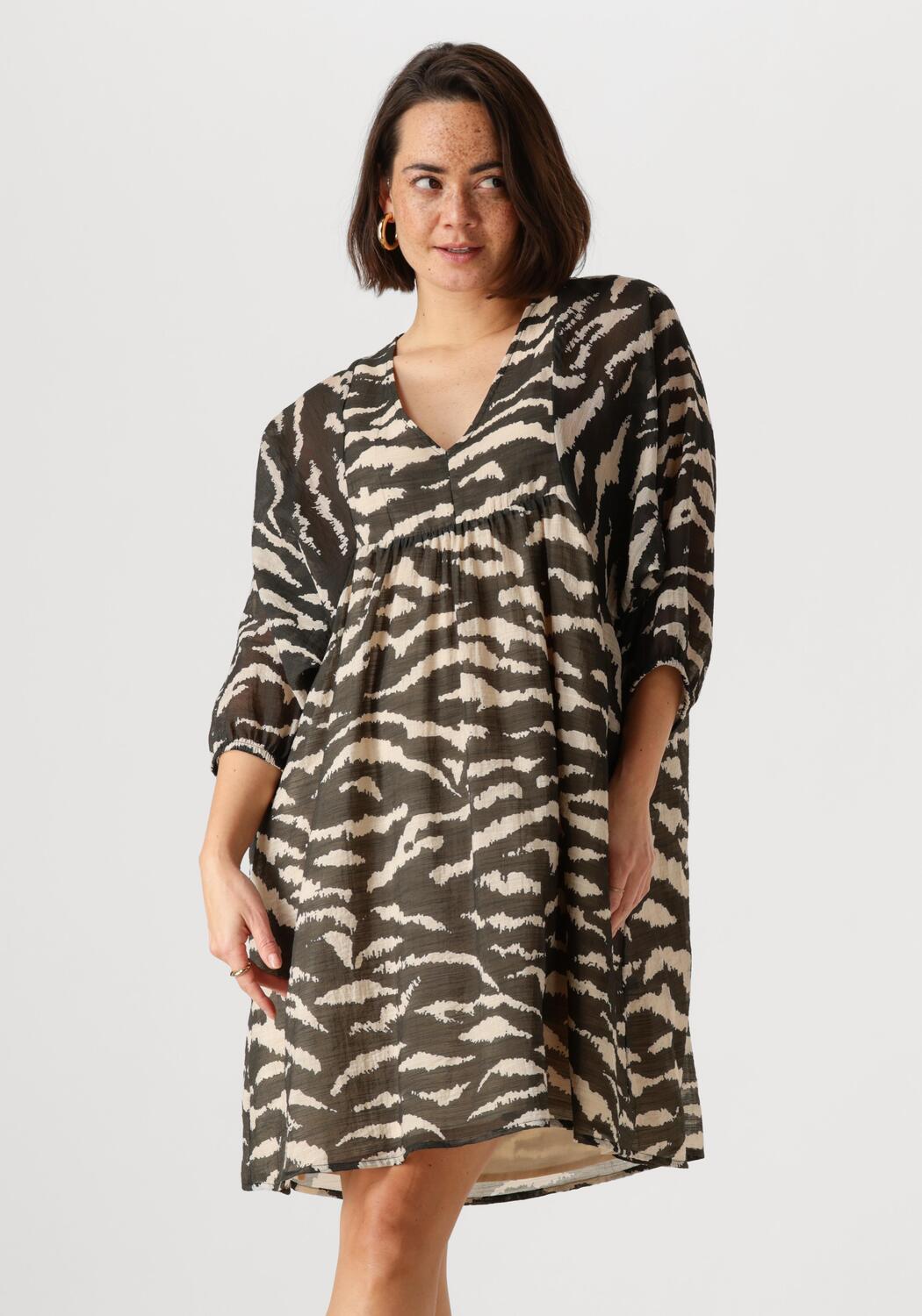 Zwarte BY-BAR Mini jurk PHILOU ZEBRA DRESS | Omoda