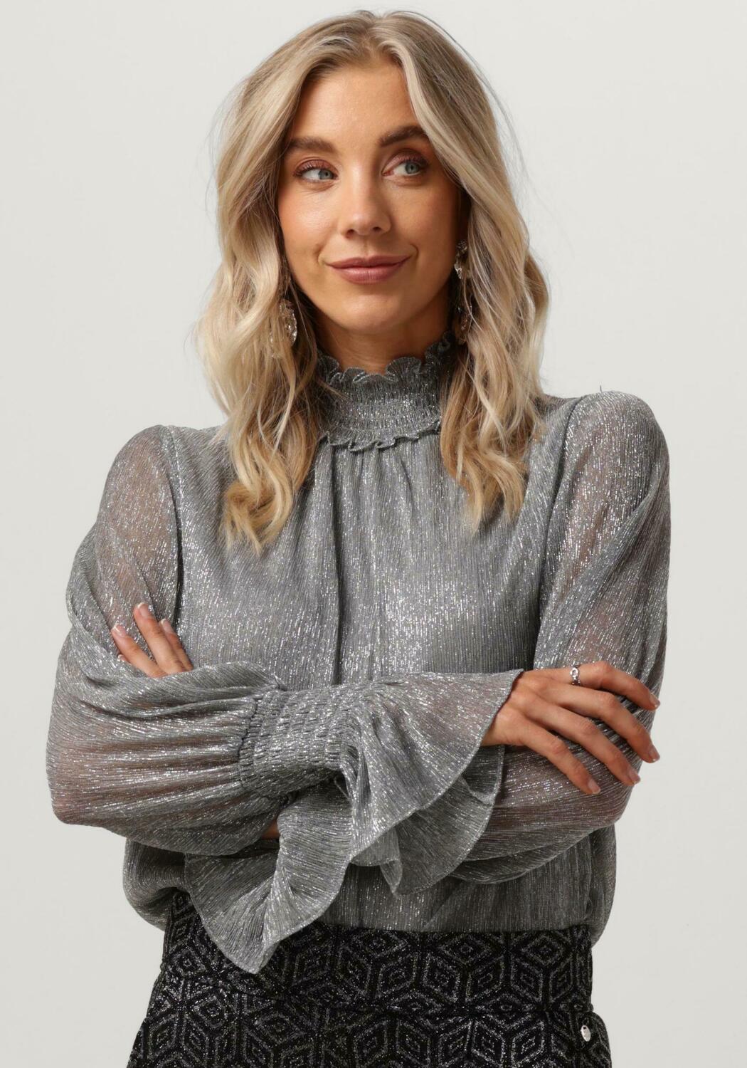 Zilveren MOS MOSH Blouse XIMENA GLAM BLOUSE | Omoda